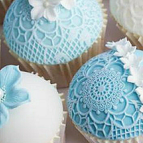Kitchen | Baking Fancy Textured Lace Cupcake Topper Mold | Poshmark